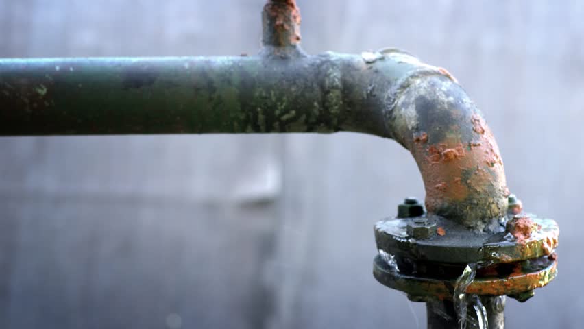 Water Leaking from Old Rusty Stock Footage Video (100% Royalty-free ...