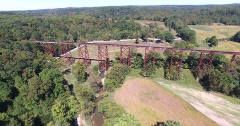 Tulip Trestle Aerial Tulip Viaduct X766 Stock Footage Video (100% ...