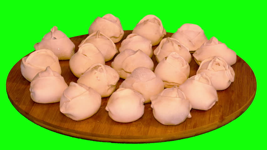 Uncooked Frozen Manti (dumplings) On Stock Footage Video (100% Royalty ...
