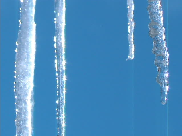 Close-up of Dripping Icicles Against Stock Footage Video (100% Royalty ...