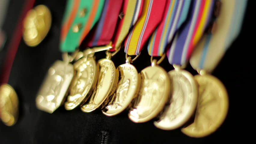 Close up of Medals On Stock Footage Video (100% Royalty-free) 12760706 ...