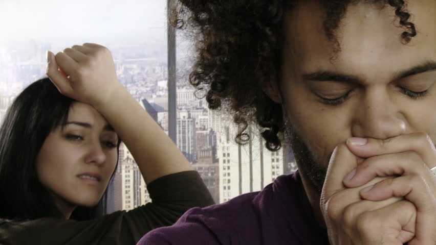 couple breaking sad crying slow motion Stock Footage Video (100% ...