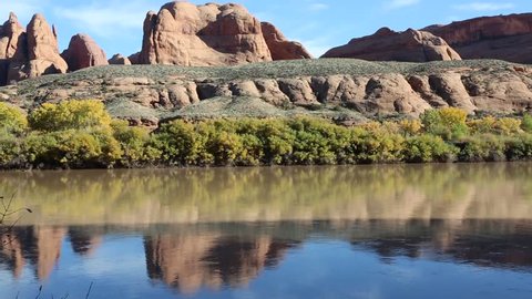 Sandstone Mountains Symmetrical Reflection Water Royal Stock Photo ...