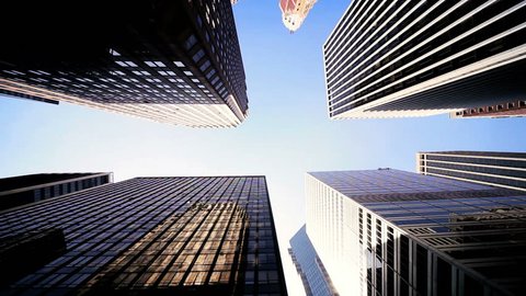 High Angle Vertical Approach Cities Resolution Stock Footage Video (100 ...