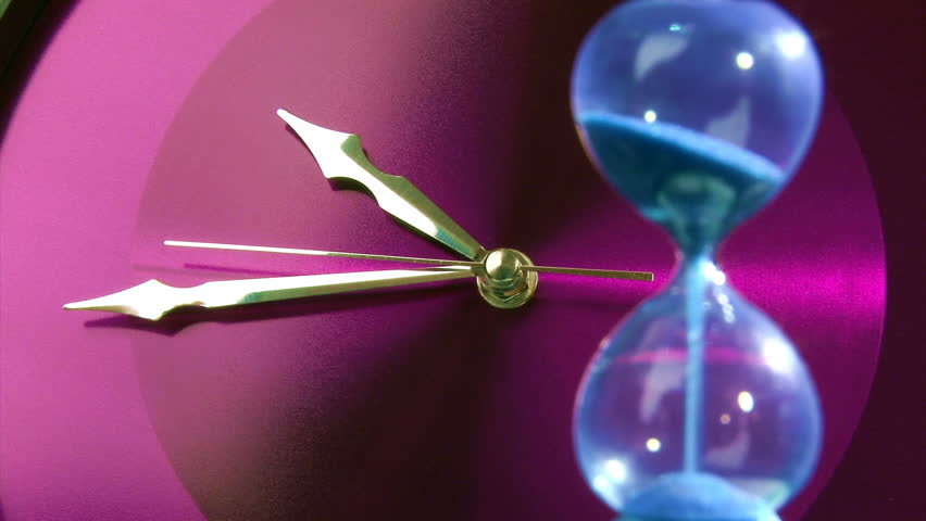 purple clock hourglass closeup Stock Footage Video (100% Royalty-free ...