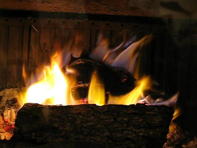 Hot Fireplace Full of Fire Stock Footage Video (100% Royalty-free ...