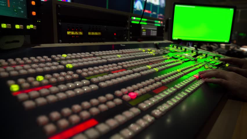 Broadcast Tv Studio Production Vision Switcher Stock Footage Video (100 ...