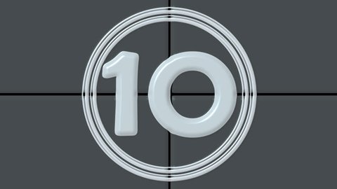 High Definition Countdown Animation Recreating Vintage Stock Footage ...