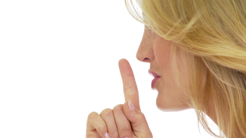 woman shushing finger on lips Stock Footage Video (100% Royalty-free ...