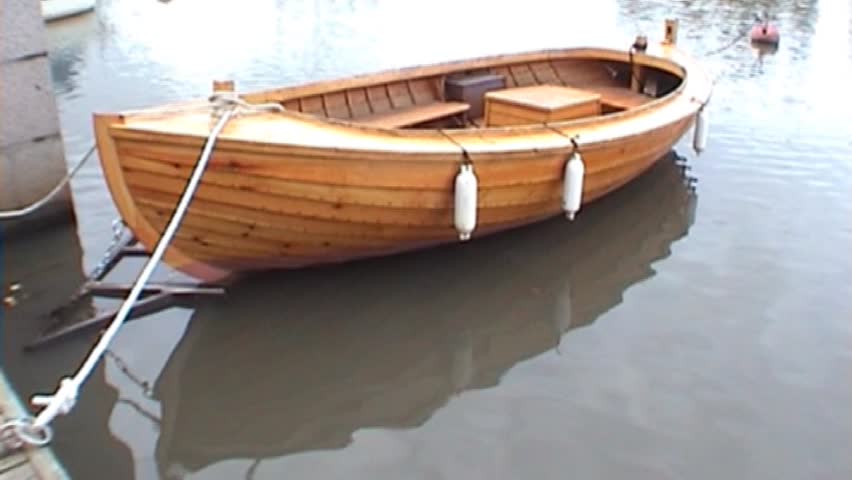 Wooden Rowing Boat in a Stock Footage Video (100% Royalty-free) 12860 ...
