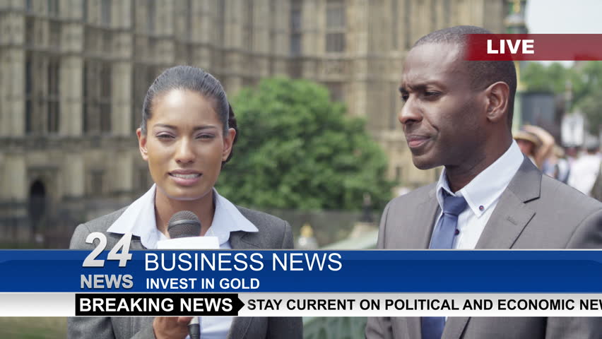 4k News Reporter Interviewing Businessman Stock Footage Video (100% ...