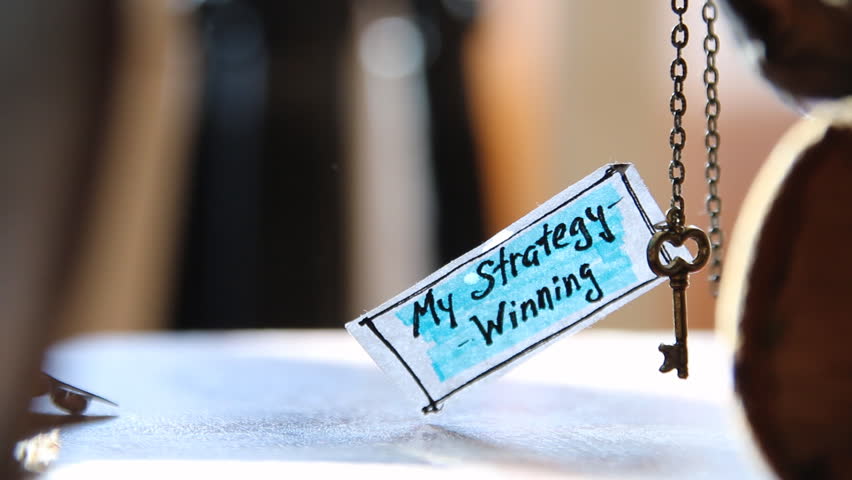 win idea key text "my strategy-winning" Stock Footage Video (100% ...