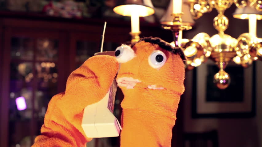 puppet talking on phone Stock Footage Video (100% Royalty-free ...