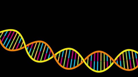 animated stylized illustration dna chain closer Stock Footage Video ...