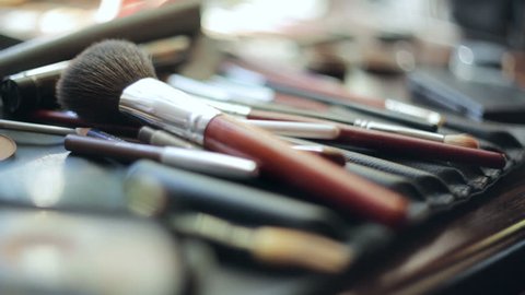 Professional Makeup Brushes Stock Footage Video (100% Royalty-free ...