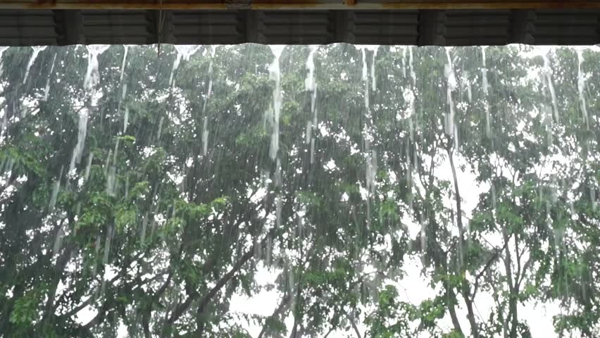 falling rain on roof house Stock Footage Video (100% Royalty-free ...