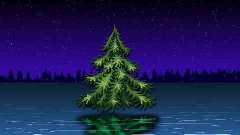 Dancing Christmas Trees 2d Computer Animation Stock Footage Video (100% ...