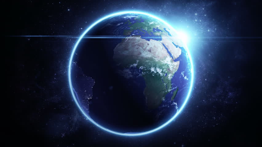 animation rotation glowing globe earth view Stock Footage Video (100% ...