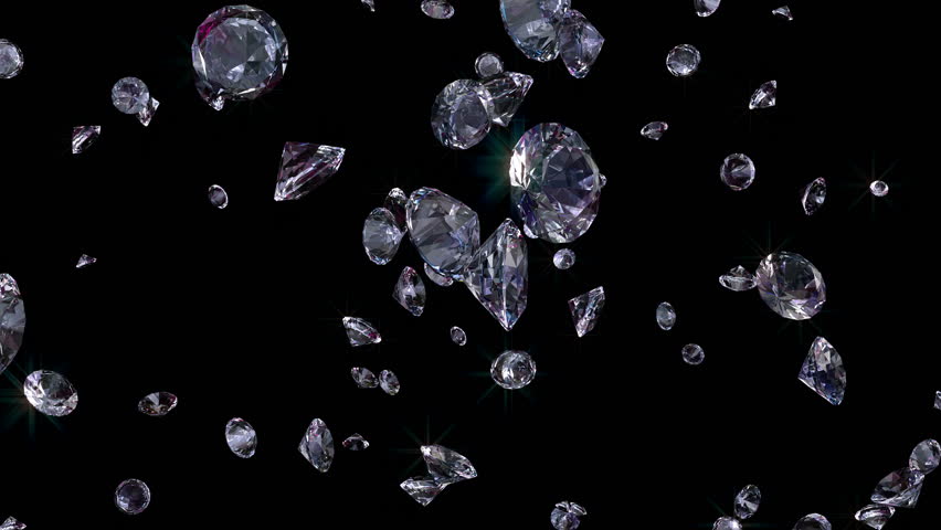 Slowly Falling Shiny Diamonds 4k Stock Footage Video (100% Royalty-free ...