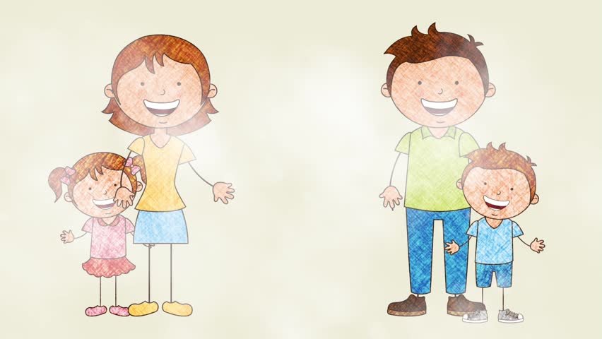 family icon design video animation hd1080 Stock Footage Video (100% ...