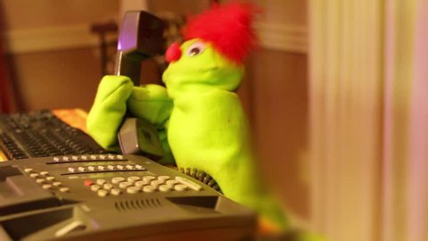 Puppet Talking On Phone Stock Footage Video (100% Royalty-free ...