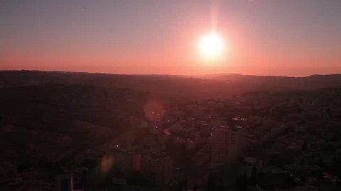 Sunrise Bethlehem Landscape Panorama Bethlehem Palestine Stock Footage ...