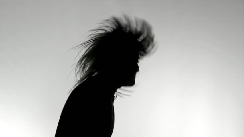 Silhouette Head Banging at Concert Stock Footage Video (100% Royalty ...