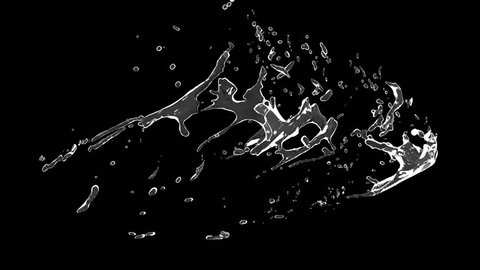 Water Splash Left Side Screen Slow Stock Footage Video (100% Royalty ...