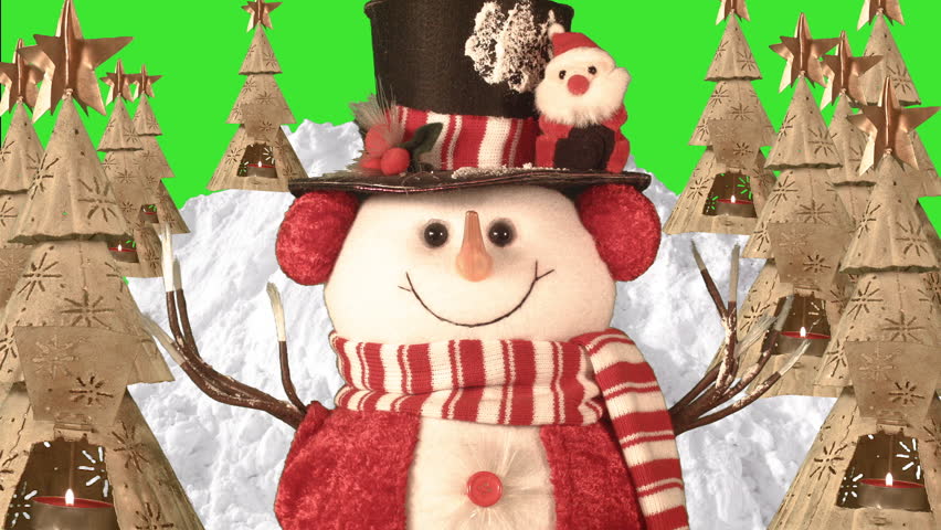 green screen snowman Stock Footage Video (100% Royalty-free) 13104248 ...