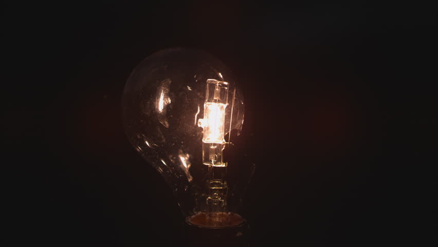 Light Bulb Shatter Side Filament Inside Stock Footage Video (100% ...