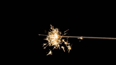 Burning Fuse Firework Bengal Fire Bright Stock Footage Video (100% ...
