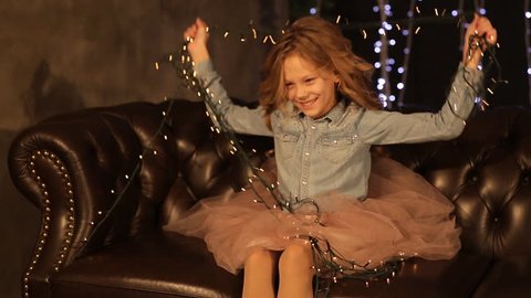 Little Girl Teasing On Camera Studio Stock Footage Video (100% Royalty ...