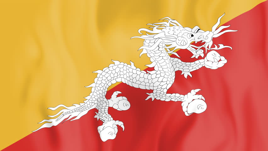 Animated Flag of Bhutan in Stock Footage Video (100% Royalty-free ...