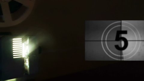 Old Film Projector Countdown Green Screen Stock Footage Video (100% ...