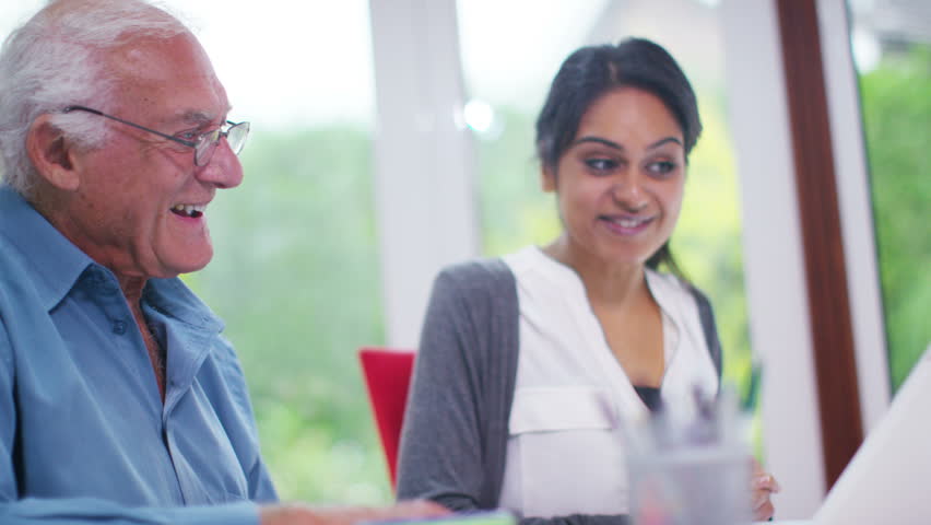 4k Cheerful Young Home Support Stock Footage Video (100% Royalty-free ...