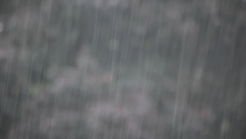 Falling Rain Against a Blurry Stock Footage Video (100% Royalty-free ...