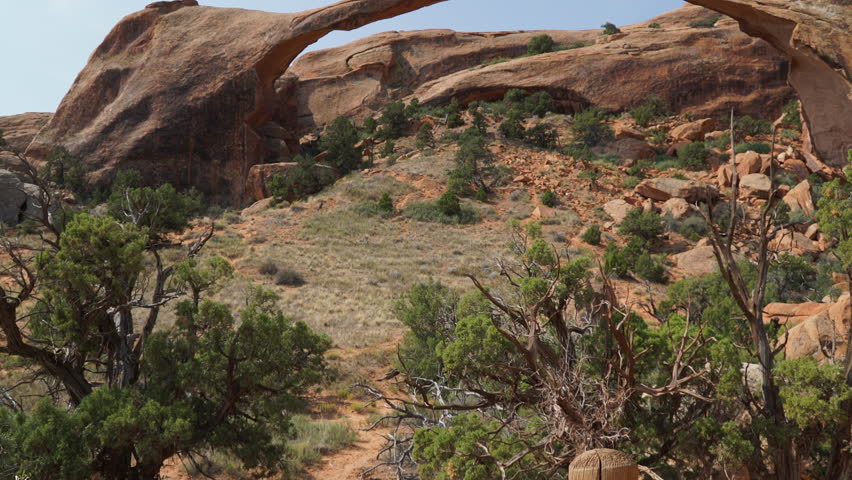 views landscape arch dramatic arches national Stock Footage Video (100% ...