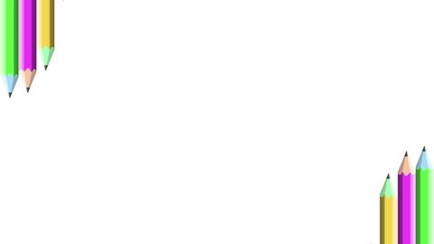 Fun Colorful Rainbow Pencil Border Stock Vector (Royalty Free) 85280293 ...