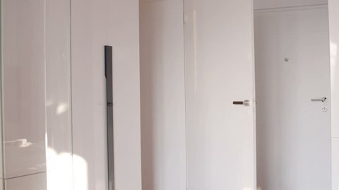 Rear View Blond Bare Woman Taking Stock Footage Video (100% Royalty ...