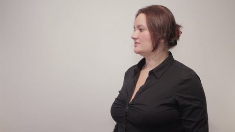 Profile Portrait Young Woman Wearing Black Stock Photo 19352650 ...