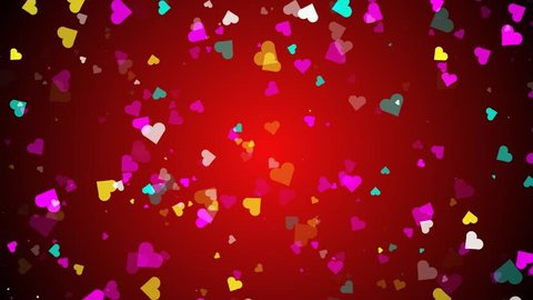 Hearts Flying Against Black Background Stock Footage Video (100% ...