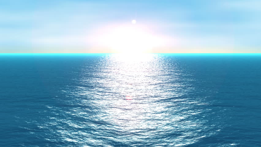 quiet scene blue wavy ocean motion Stock Footage Video (100% Royalty ...