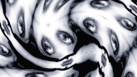 Whirling Hypnotic Eye Woman Center Spiral Stock Footage Video (100% ...