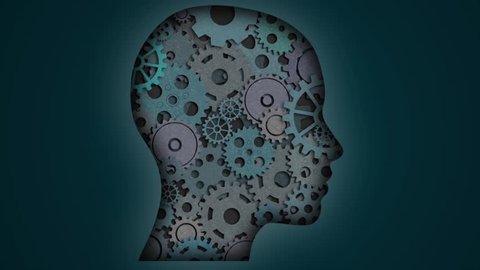 Female Brain Outline Positive Words Leadership Stock Illustration ...