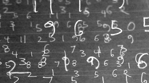 Mysterious Numbers Concept Black White Stock Footage Video (100% ...