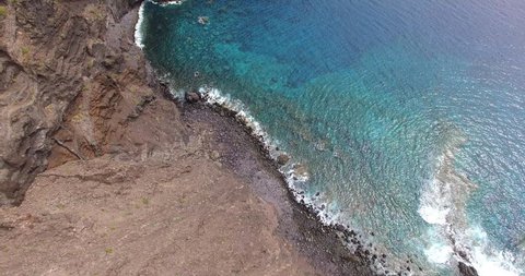 Low Pass Flight Over Cliff Sea Stock Footage Video (100% Royalty-free ...