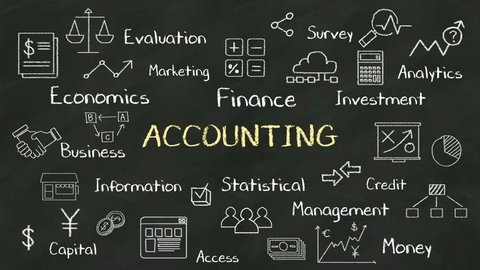 Doodle About Accounting On Chalkboard Stock Vector (Royalty Free) 313875503