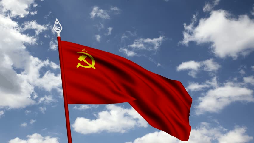 soviet flag flying sky Stock Footage Video (100% Royalty-free) 1339882 ...