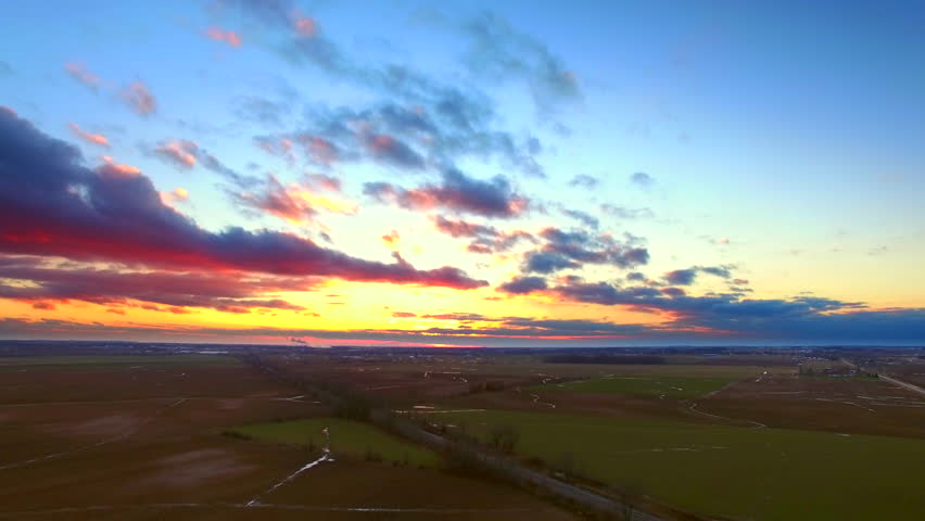 Sunset over the fields in Wisconsin image - Free stock photo - Public ...