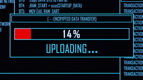 4k Data Being Processed Uploaded On Stock Footage Video (100% Royalty ...